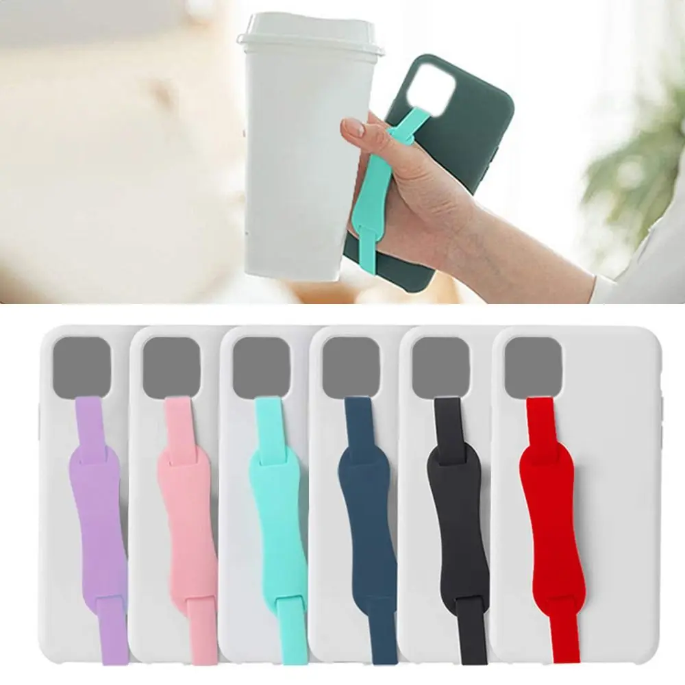 Phone Straps Wristband Hand Band Silicone Grip Phone Hand Finger Ring ...