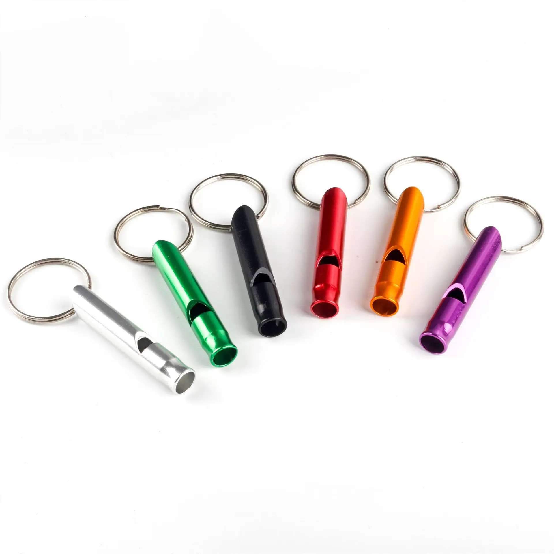 Outdoor Metal Multifunction Whistle Pendant With Keychain Keyring For ...