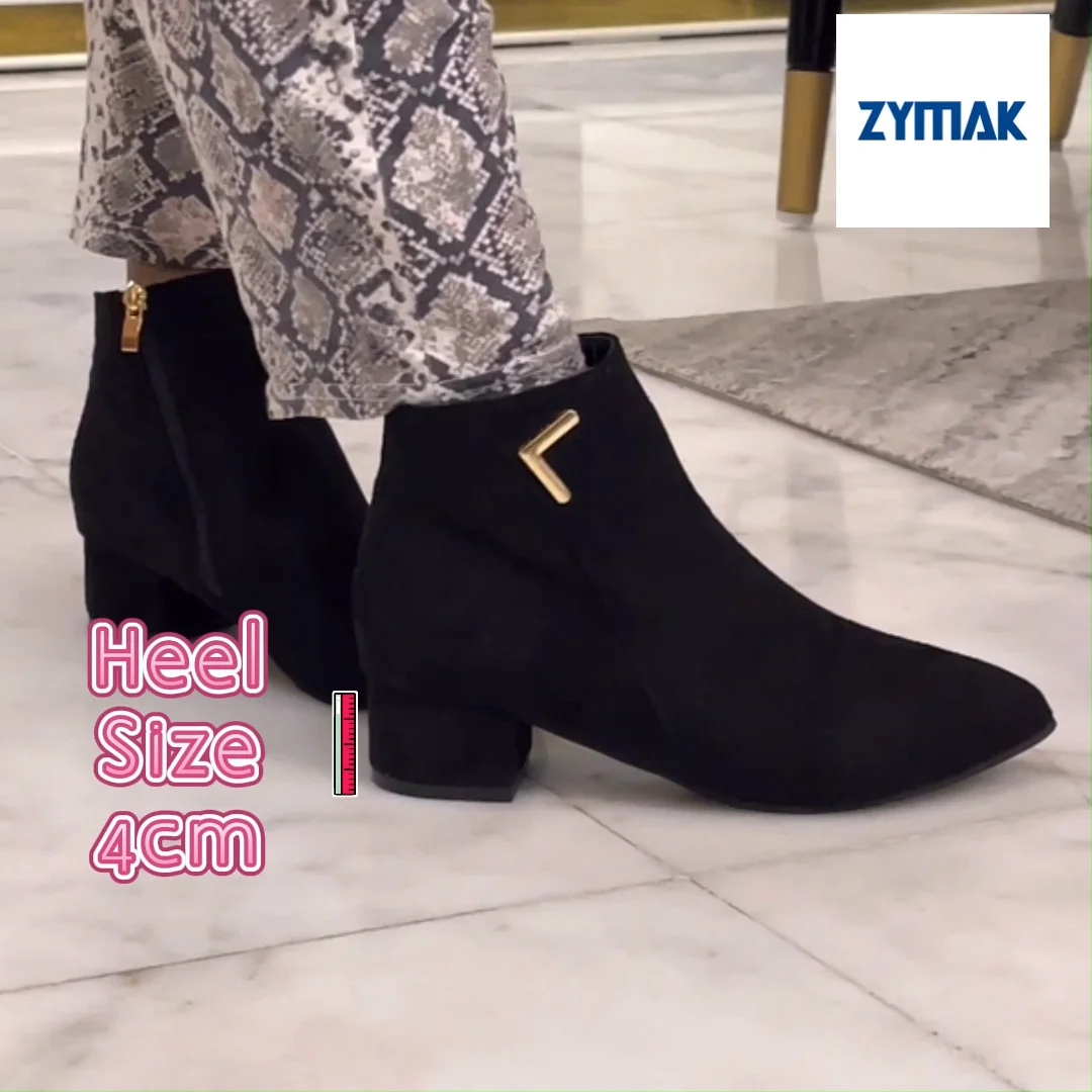 Ladies Boot Shoes For Girls Women Boots Zymak WB12 Stylish Black Color ...