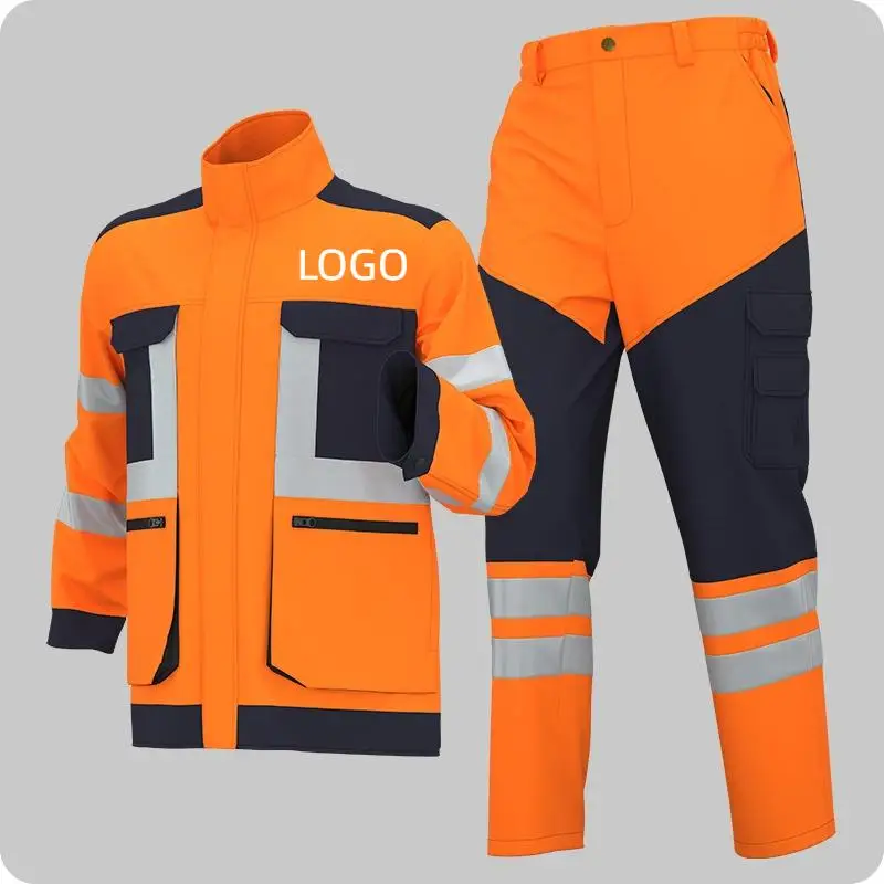 Winter velvet workwear set fluorescent warm and waterproof workwear ...