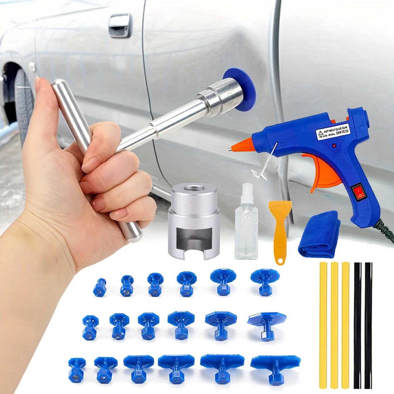 T-bar Puller Car Paintless Dent Repair Tools Auto Body Part Mechanical ...