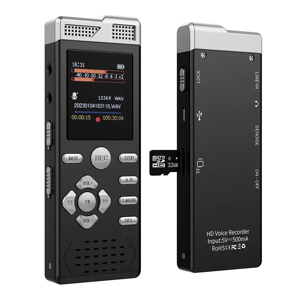 J26-Voice-Activated-Dual-Mic-Recording-Password-Protection-Line-in ...