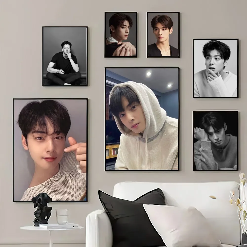 Korea-Cha-Eun-Woo-Poster-Prints-Wall-Pictures-Living-Room-Home ...