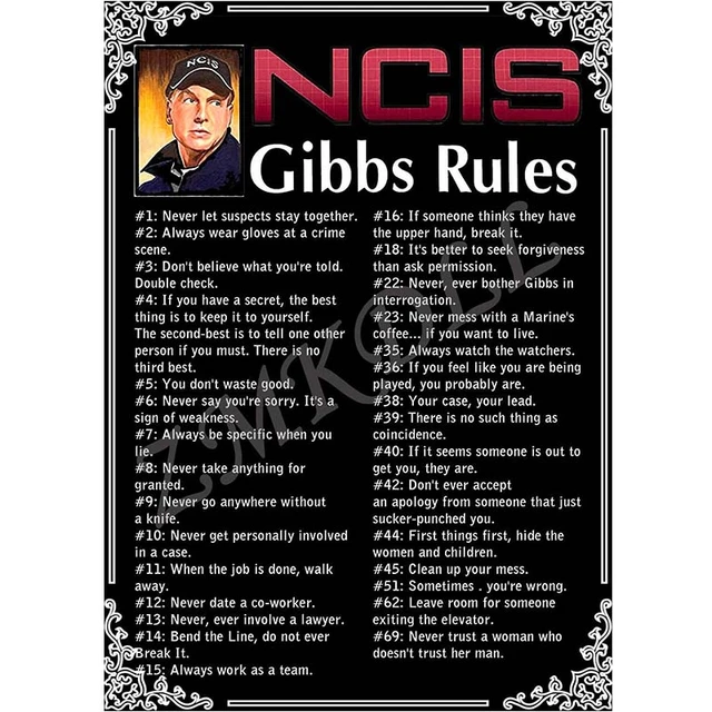 Ncis Poster Gibbs Rules
