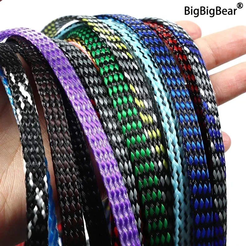 1/5/20/50M Expanded Braid Sleeve PP Cotton PET Yarn 4 8 12mm Soft Wire ...