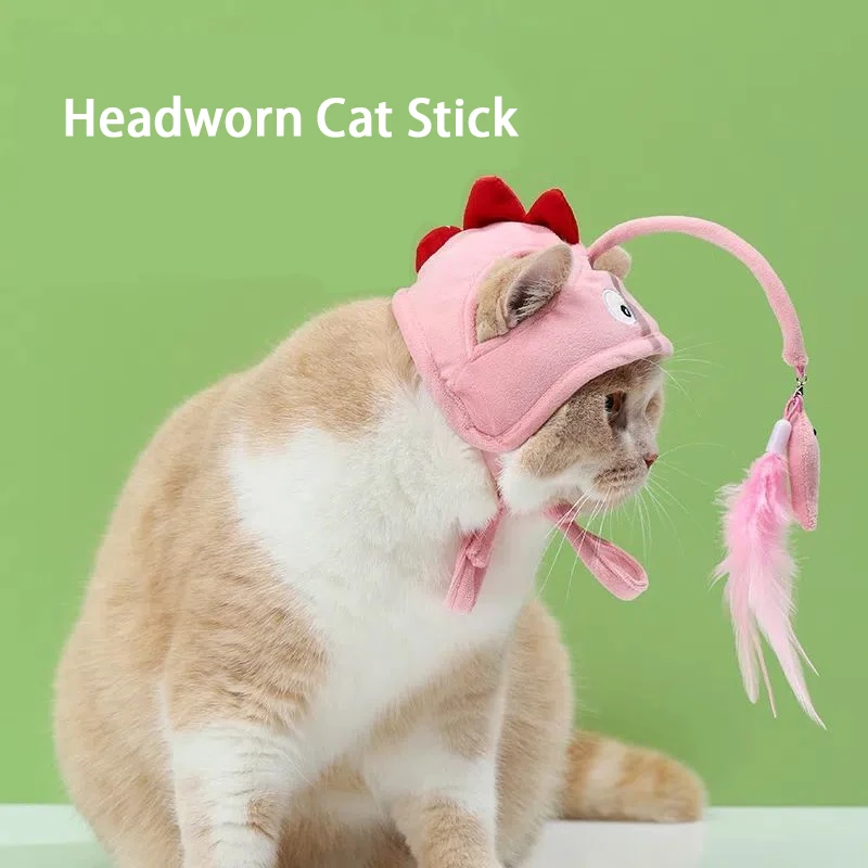 Cat Toy headwear hats amuse cats Plush Mouse Self-hi Funny Cat Toy Cat ...
