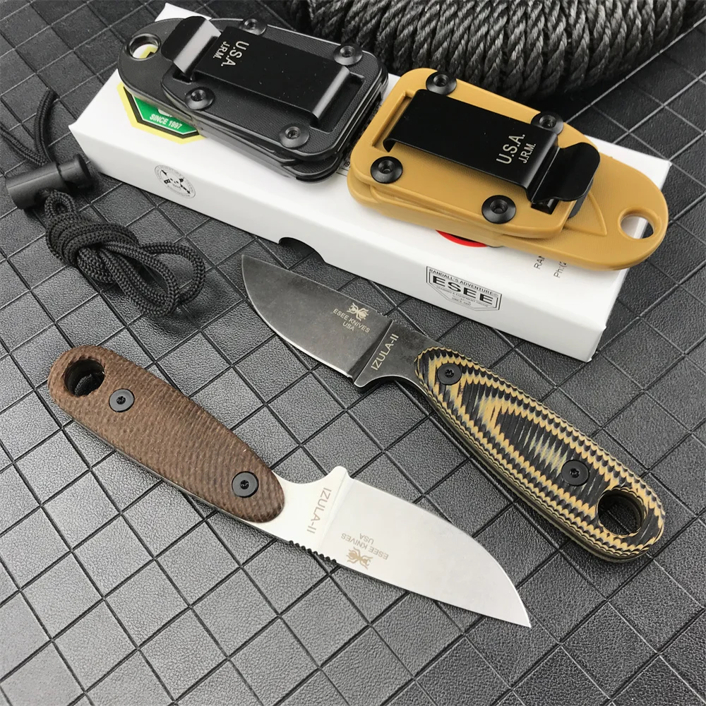 New Style ESEE-Izula Staright Knife D2 Blade G10 Handle,Cutting Pocket ...