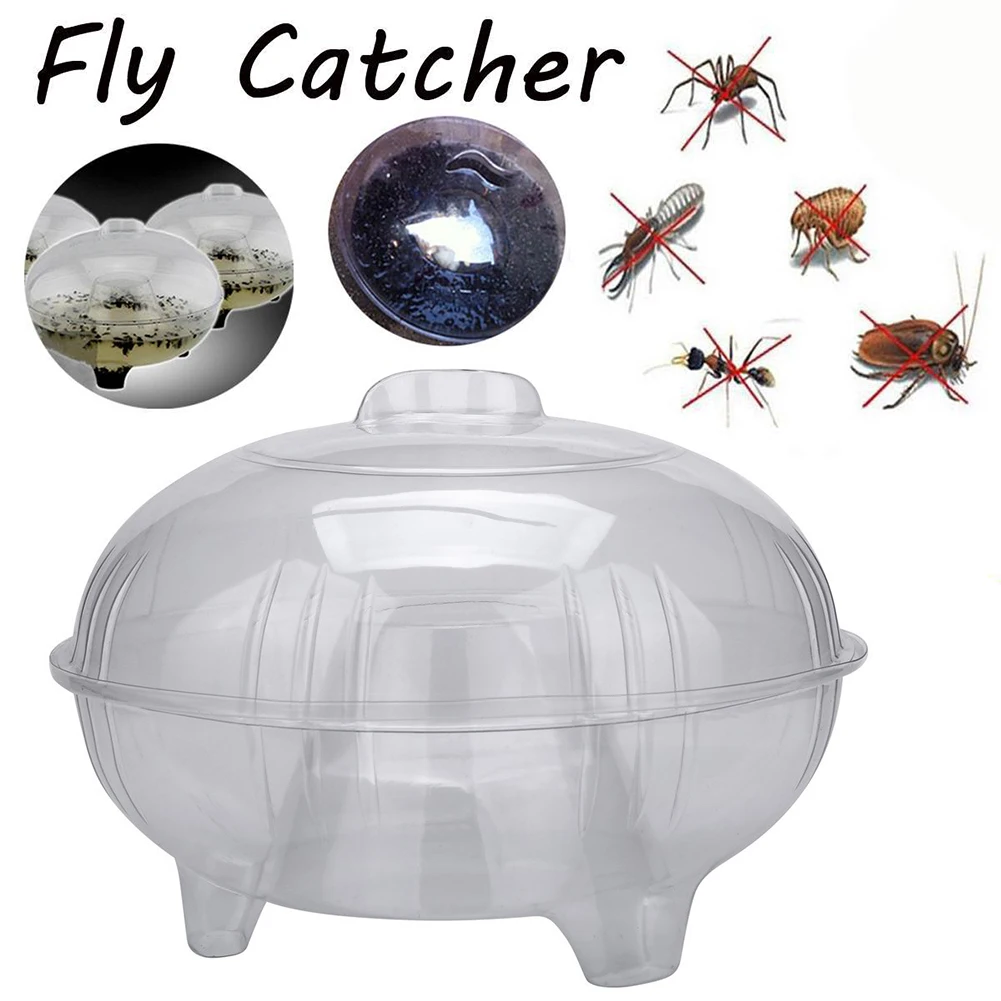 Fly-Catching-Cage-Non-Toxic-Fly-Killing-Cage-Clear-Winged-Insect-Trap ...