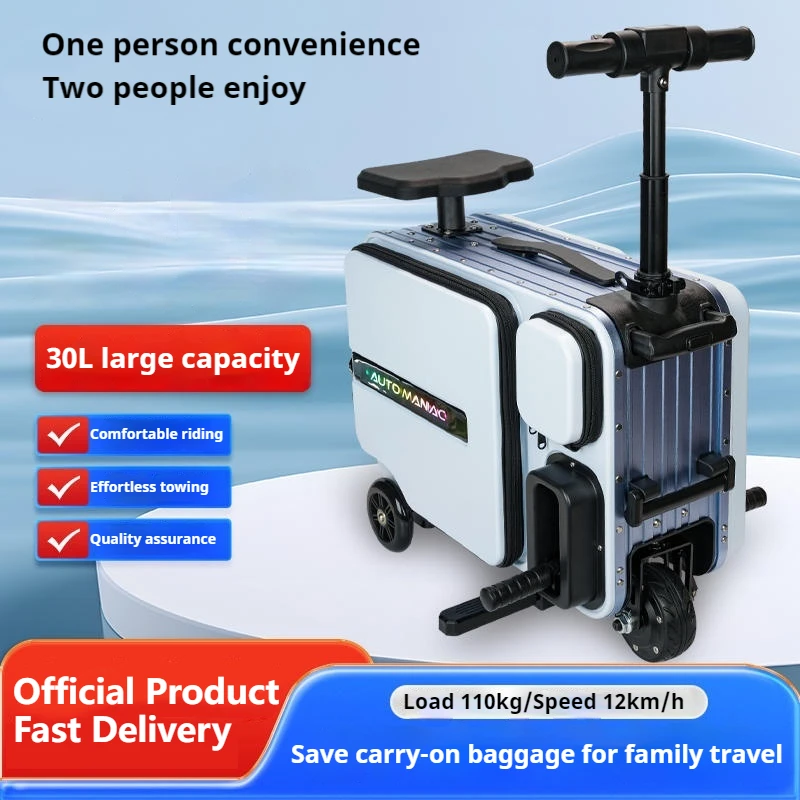 Electric-smart-suitcase-double-rideable-trolley-suitcase-men-and-women ...