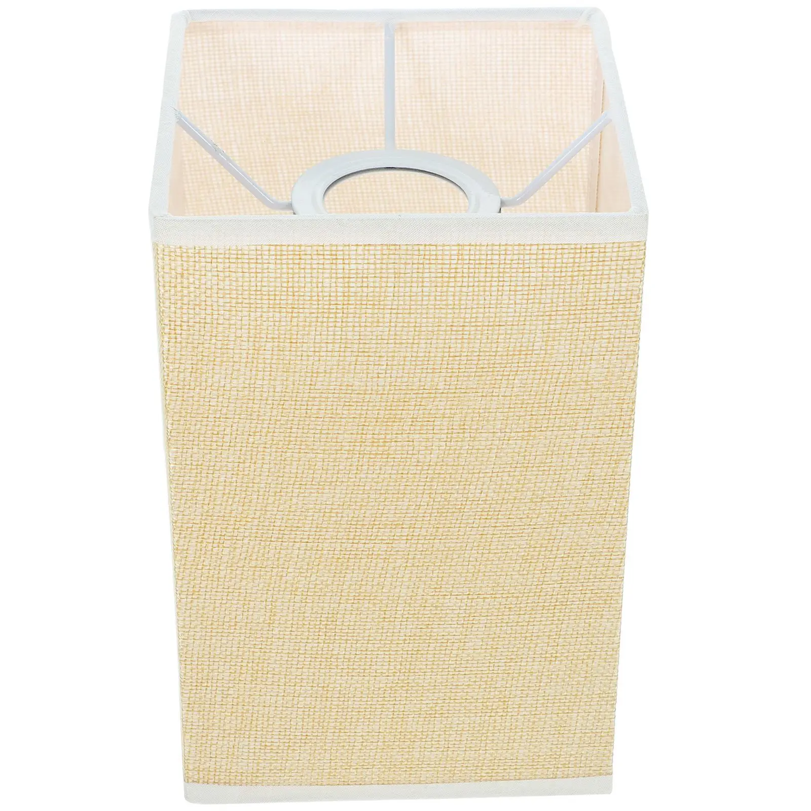 Square Lampshade Beige Linen Table Light Cover Desk Bedside Floor Lamps ...