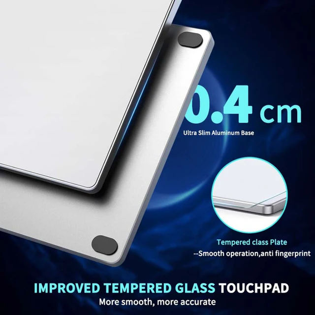 Mouse Pad Glass JOMAA Wired Touchpad - Multi-Touch For Windows (Black ...