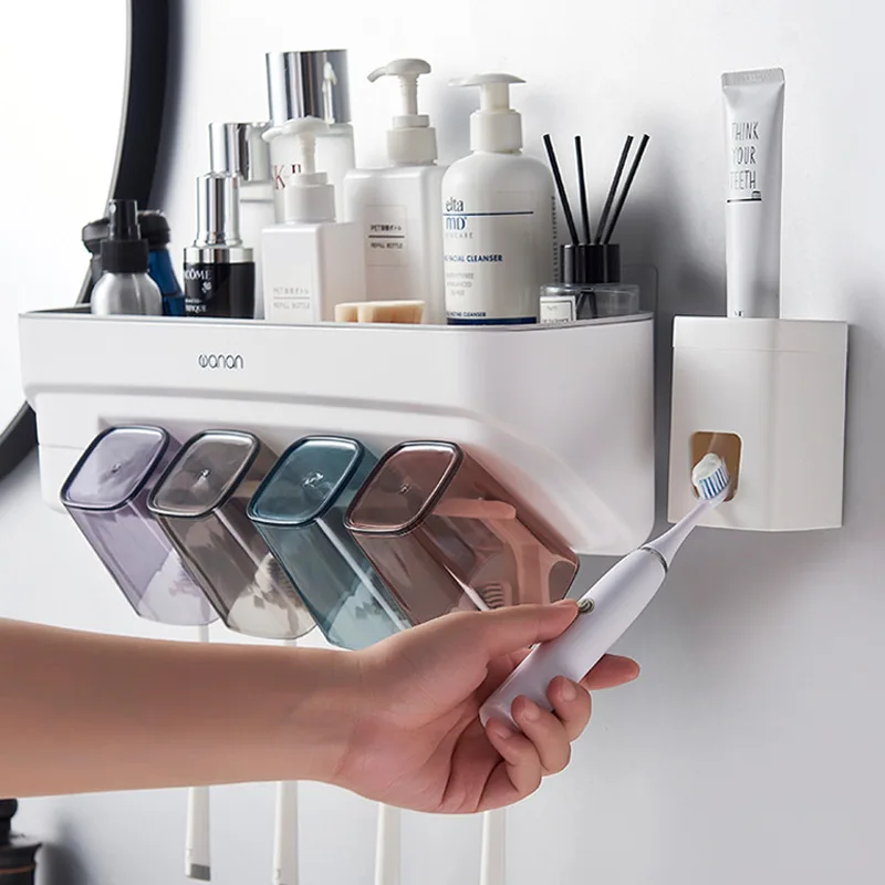 Toothbrush-storage-rack-tooth-cup-household-mouthwash-cup-wall-hanging ...