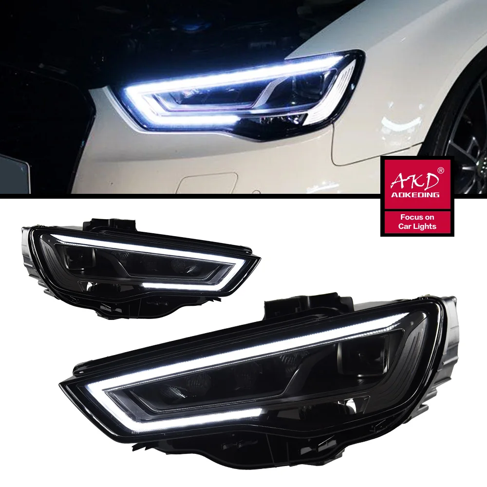 2 Pcs Auto Car Head Light Parts For A3 Led Matrix 2013-2016 Led Lamps ...