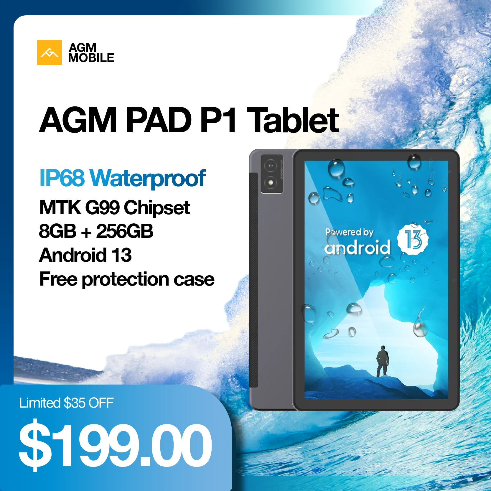 [World Premiere] AGM Tablet PAD P1 8GB+256GB FHD+ Display 7000 MAh ...