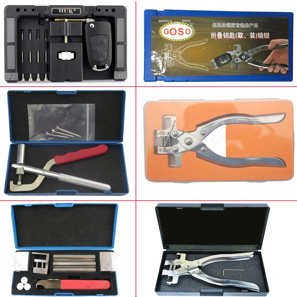 For-HUK-GOSO-Folding-key-Split-Pin-Clamp-Auto-Remote-Car-Key ...