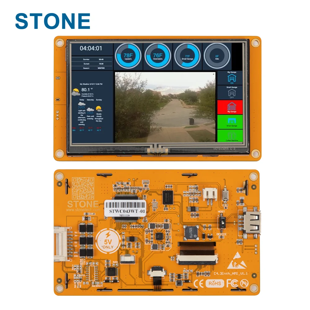 Stone 5.0 Inch Tft Lcd Display Module With Touch Screen+ Program ...