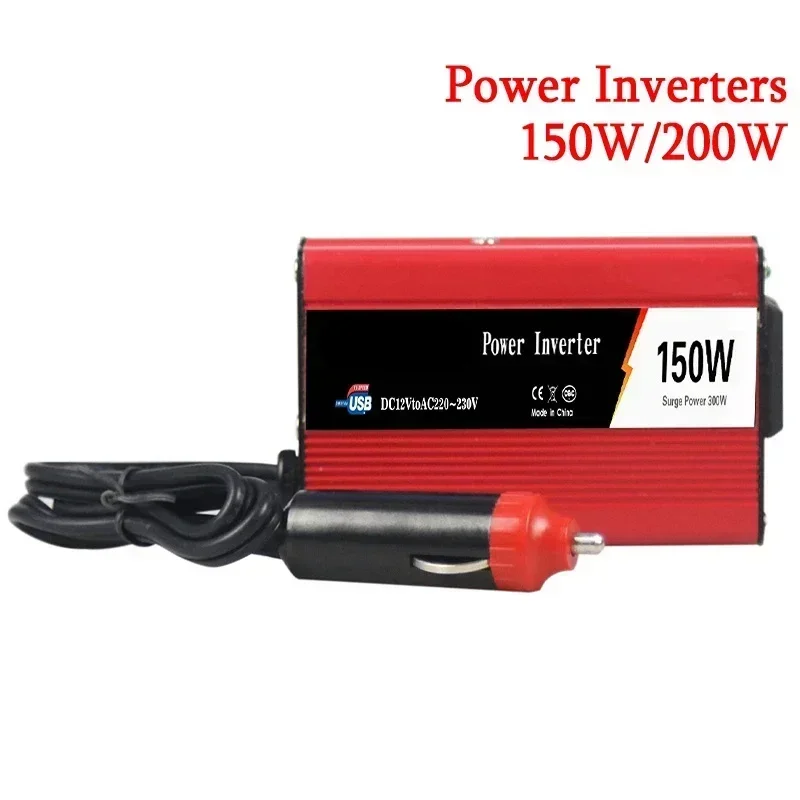 150W/200W Car Power Inverter Car Inverter Mobile USB Car Charger Solar ...