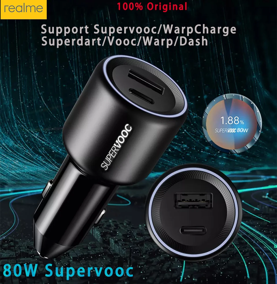 Realme-Original-Supervooc-Car-Charger-80w-Superdart-Fast-Charge-65w-33w ...