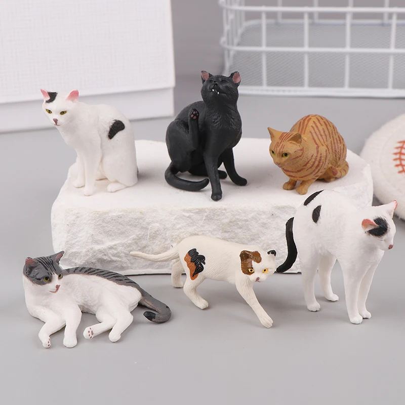 Solid-Simulation-Animal-Model-Lying-Orange-Cat-Figurine-Cute-Desktop ...