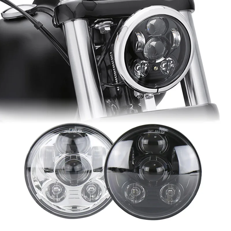 5-3/4" LED Projector Headlight Fit For Harley Dyna Super Wide Glide ...