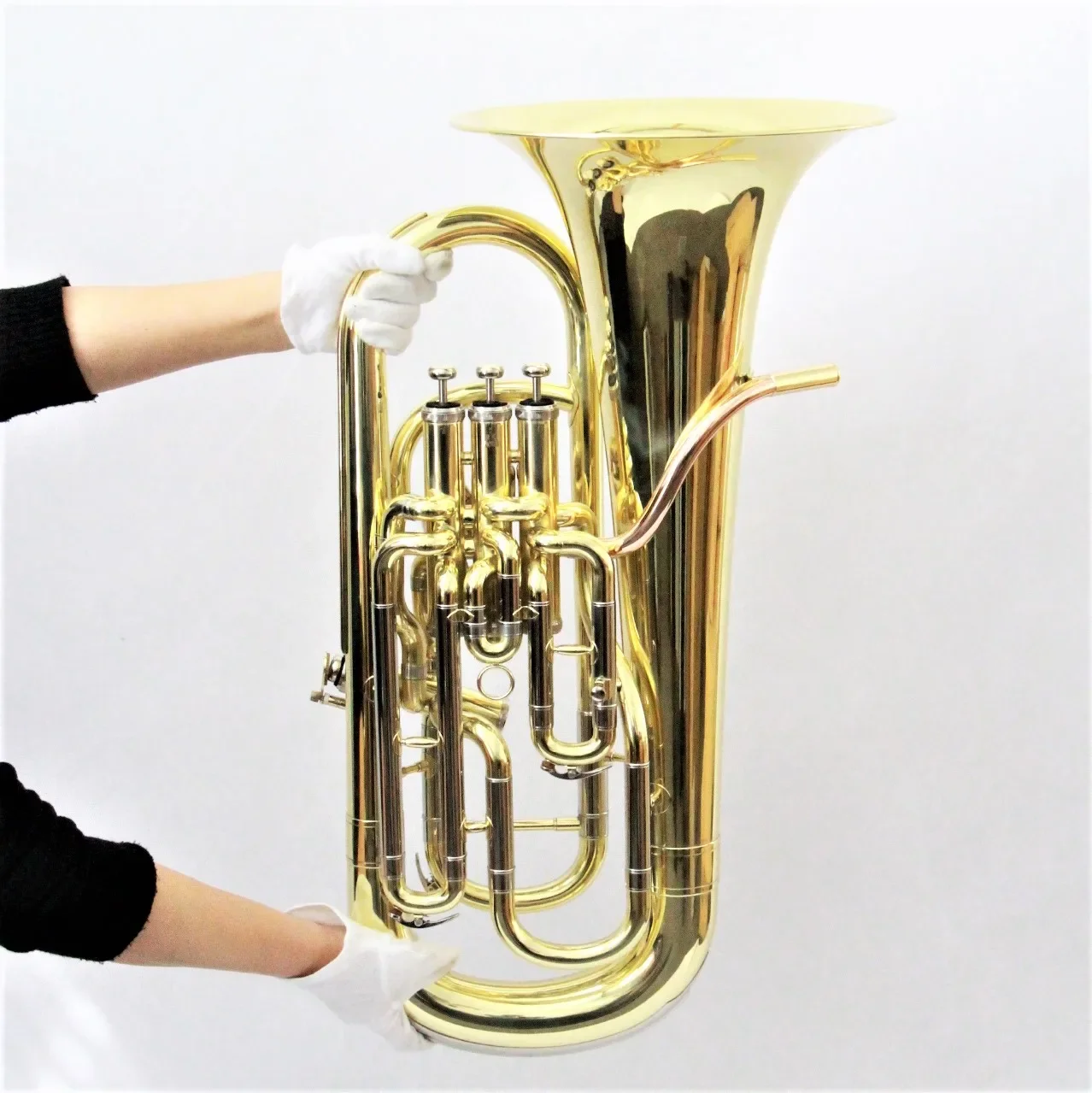 Bb-Key-Gold-Euphonium-4-upright-pistons-Euphonium-Horn-compensating ...