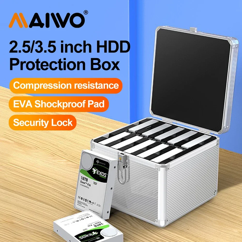 MAIWO-2-5-3-5-inch-10-Bay-HDD-Hard-Drive-External-Protection-Storage ...
