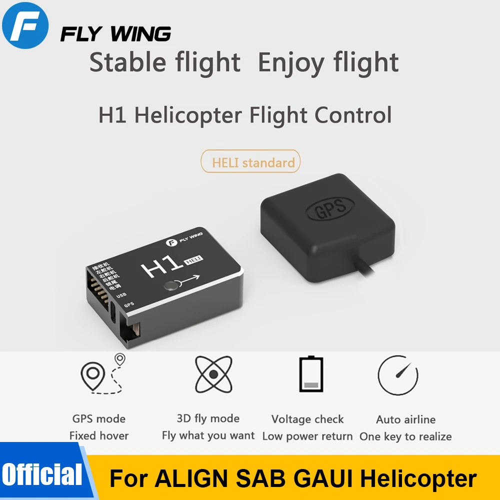Flywing-H1-Heli-Autopilot-3D-Flight-Control-RC-Helicopter-Flybarless-Gyro-System-M10-GPS-Module ...