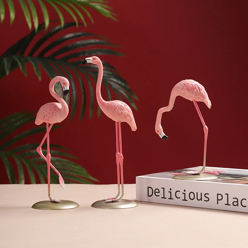 Nordic-Creative-Cute-Resin-Flamingo-Statues-Home-Decor-Crafts-Animal ...
