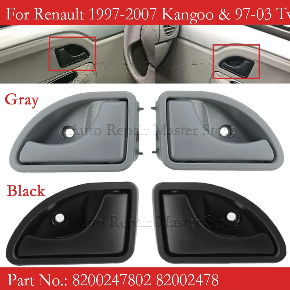 Front-Left-Right-Inner-Interior-Door-Handle-Gray-Black-8200247802 ...