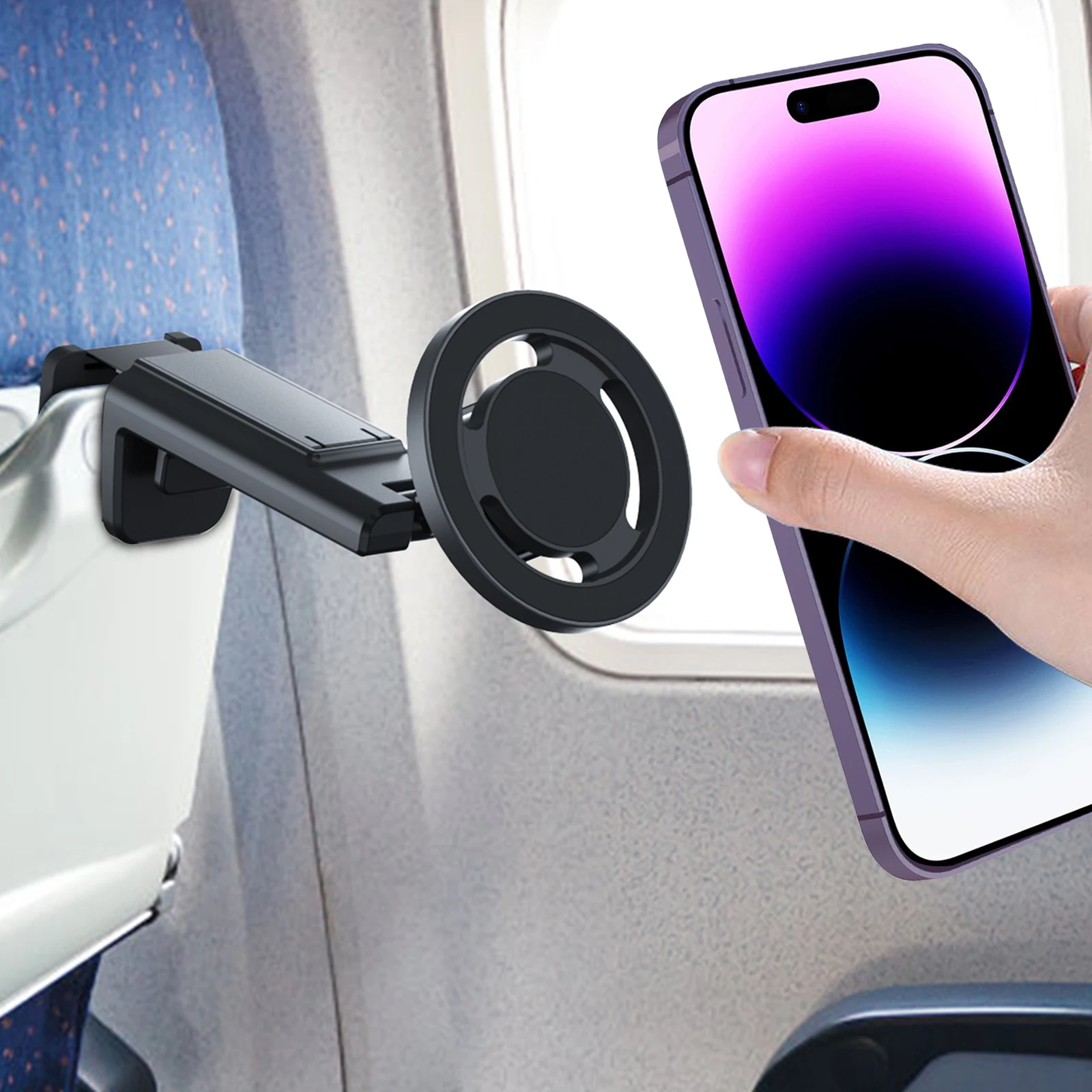 Universal Magnetic Phone Holder Travel Essentials Flexible Rotation ...