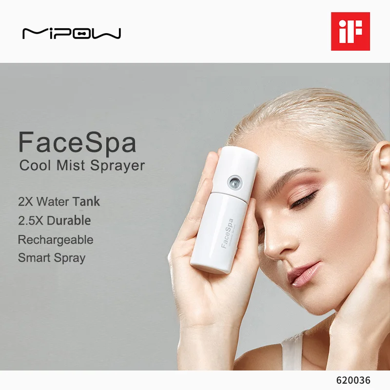 MIPOW Mini Portable Humidifier Nano Mister Rechargeable Facial Steamer ...