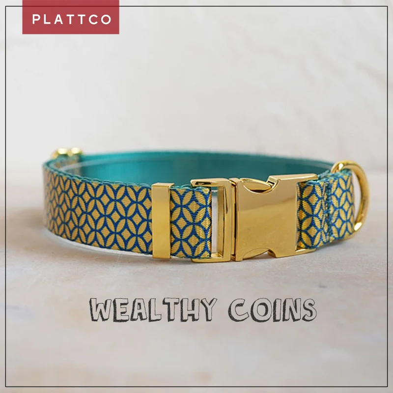 PLATTCO-unique-design-dog-collar-print-WEALTHY-COINS-pattern-and-high ...
