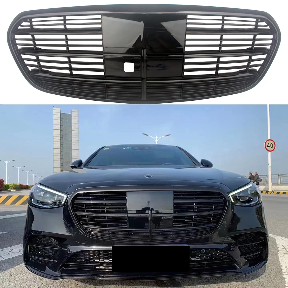 Front-Racing-Facelift-Grille-Upper-Grill-For-Mercedes-Benz-W223-S350 ...