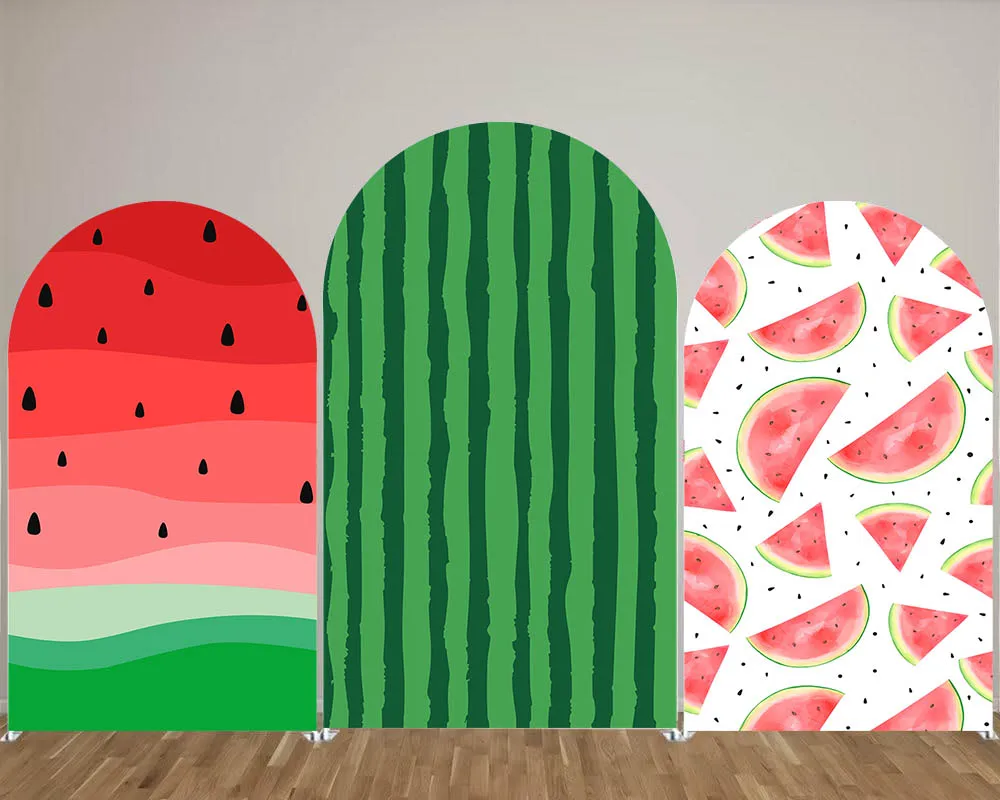 Mehofond Summer Watermelon Arched Backdrop Pink Girl Birthday Party ...