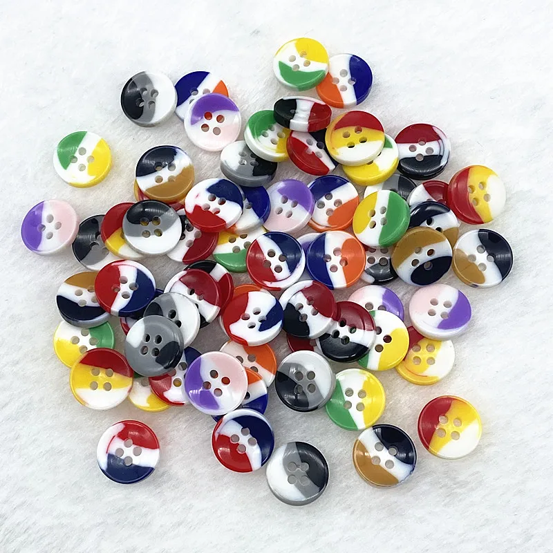 Wholesale30pcs-12-5mm-4-Holes-Round-Resin-Sewing-Buttons-Diy ...