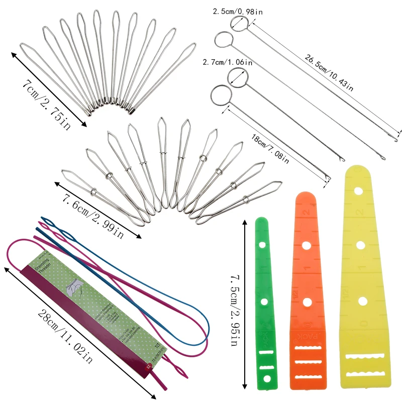 PACK-Plastic-Color-Belt-Piercer-Elastic-Belt-Tool-String-Tendon ...