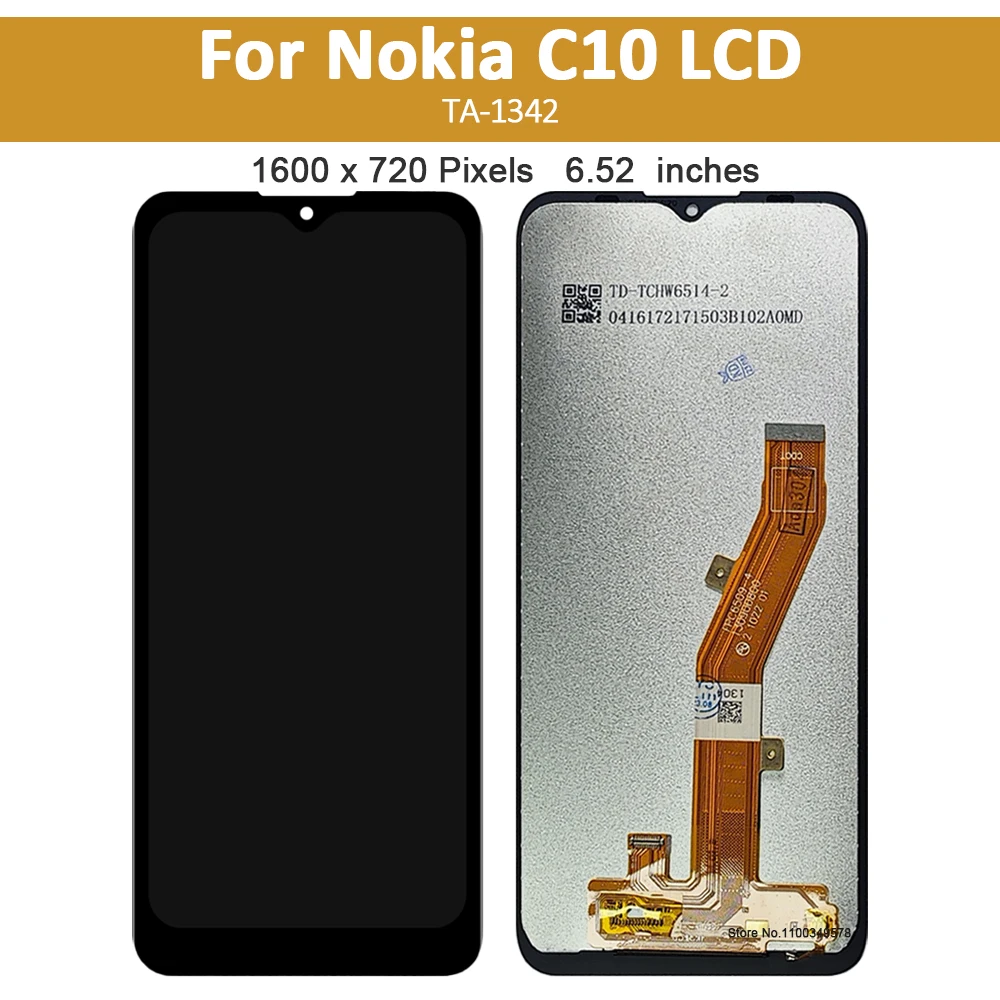 Original 6.52" LCD For Nokia C10 LCD Display Touch Screen Digitizer ...
