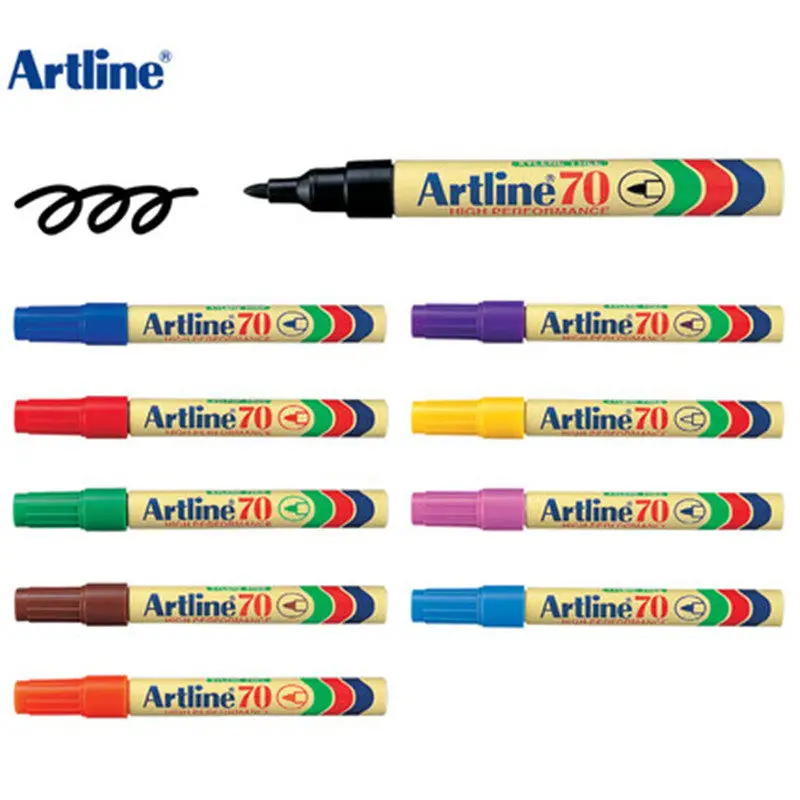 1pcs-Japanese-Artline-EK-70-round-head-oily-marking-pen-line-marking ...