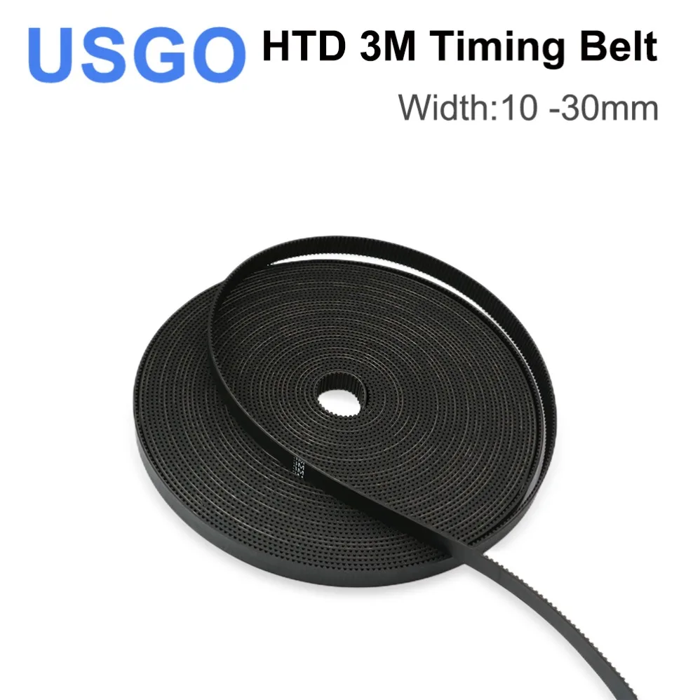 USGO Timing Belt HTD-3M Rubber Open Belt Width 3M Polyurethane for CO2 ...