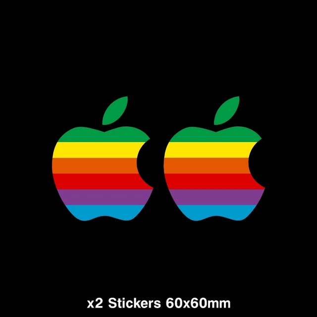 Rainbow Apple Logo Pixel
