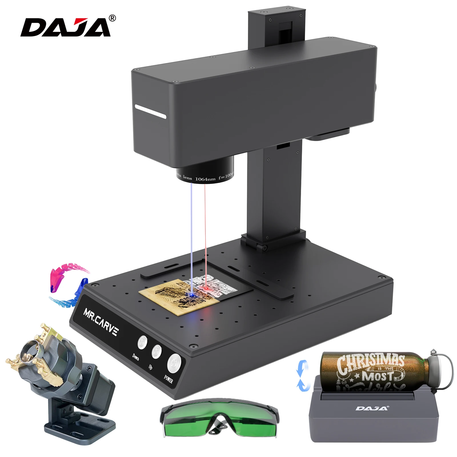 Daja M4 Pro Dupla Laser Gravador Portátil Rápida Marcação De Fibra Para ...