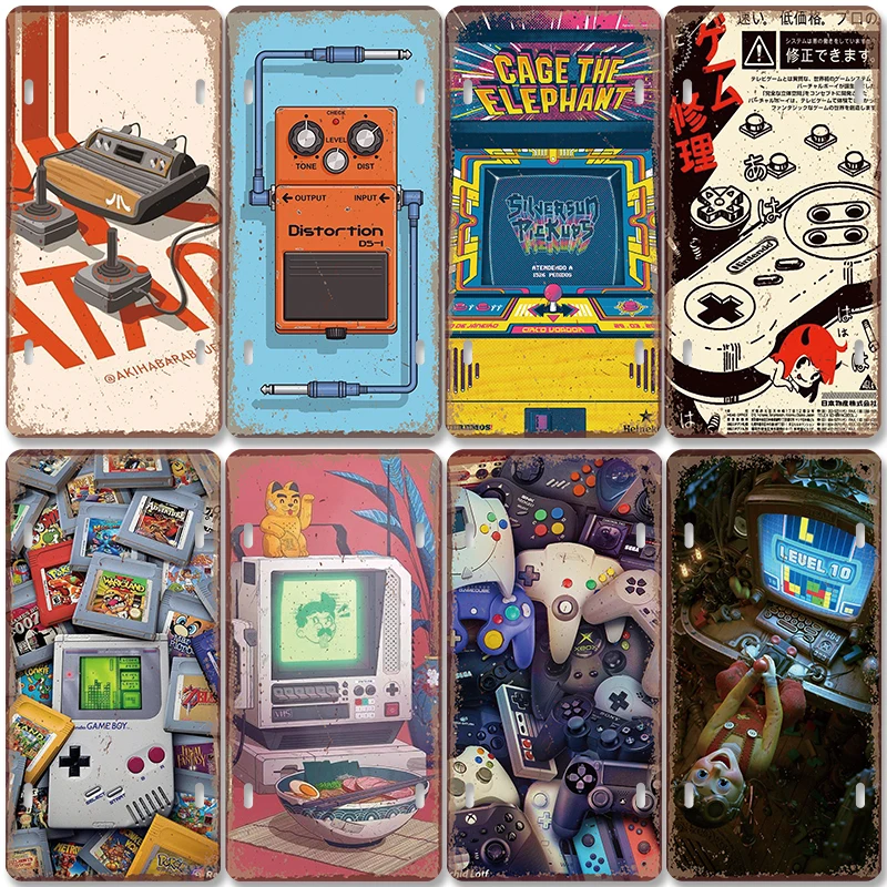 Video-Game-License-Plate-Metal-Sign-Vintage-Playstation-Gamer-Metal-Tin ...