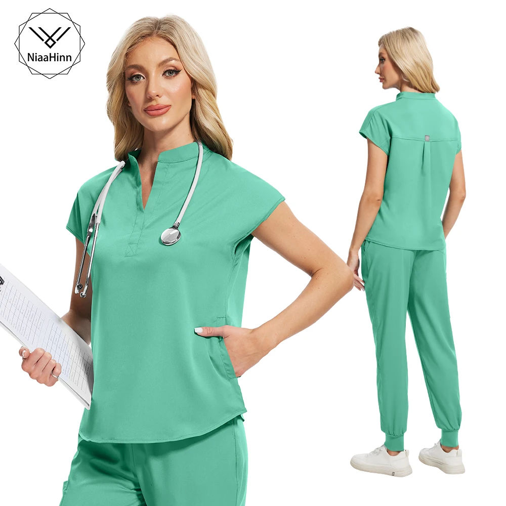 Niaahinn Medical Uniform Women Scrub Sets Nursing Articles Health ...