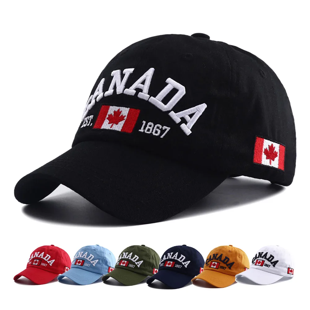 New Canada Flag Embroidery Baseball Cap Snapback Bone Hip Hop ...