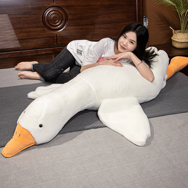 130cm-Cheap-Huge-Cute-Goose-Plush-Toys-Big-White-Duck-Doll-Soft-Stuffed ...