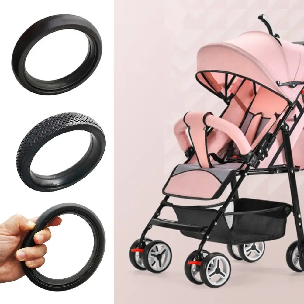 Rubber-Baby-Stroller-Wheel-Tyre-Stroller-Replacement-Silent-Bearings ...