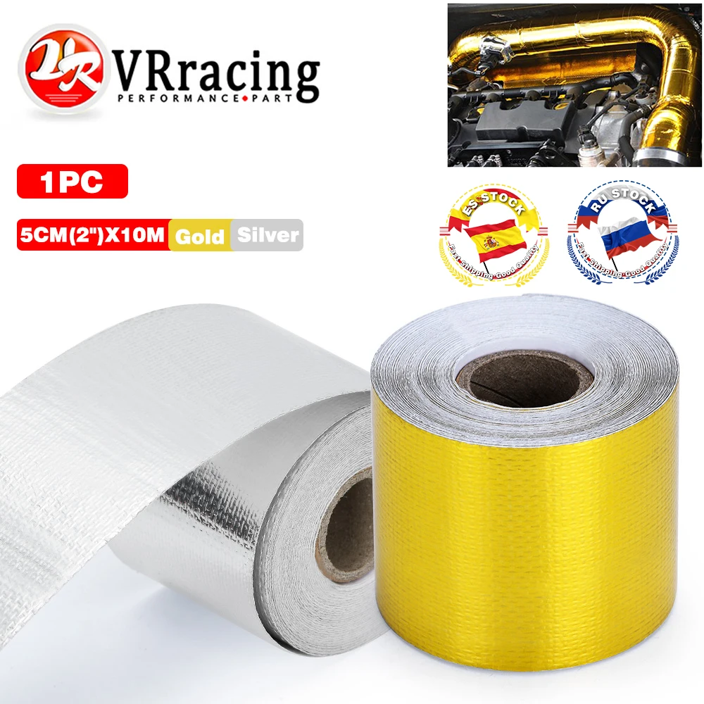 A-Gold-2-Thermal-exhaust-Tape-Air-Intake-Heat-Insulation-Shield-Wrap ...