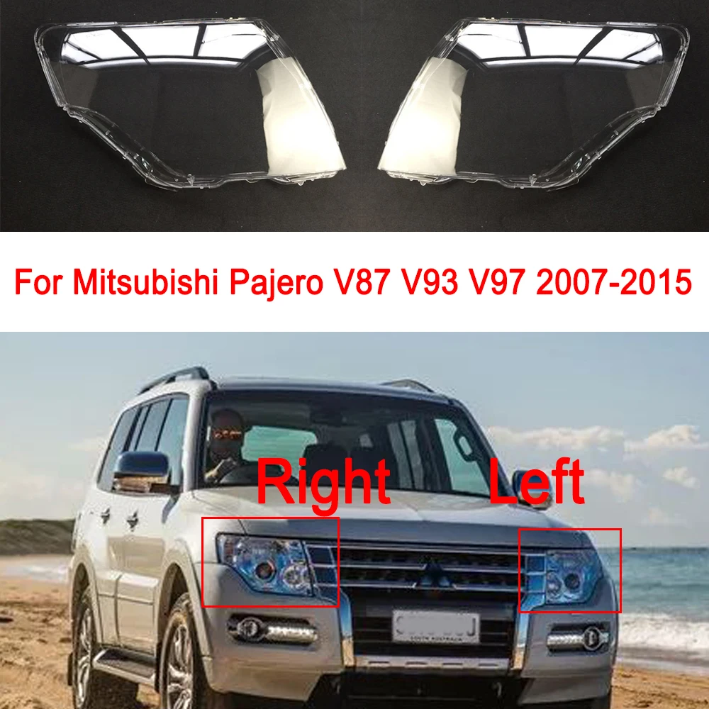 For Mitsubishi Pajero Car Front Headlight Cover Headlamp Shell Transparent Lampshade Mask Lens ...