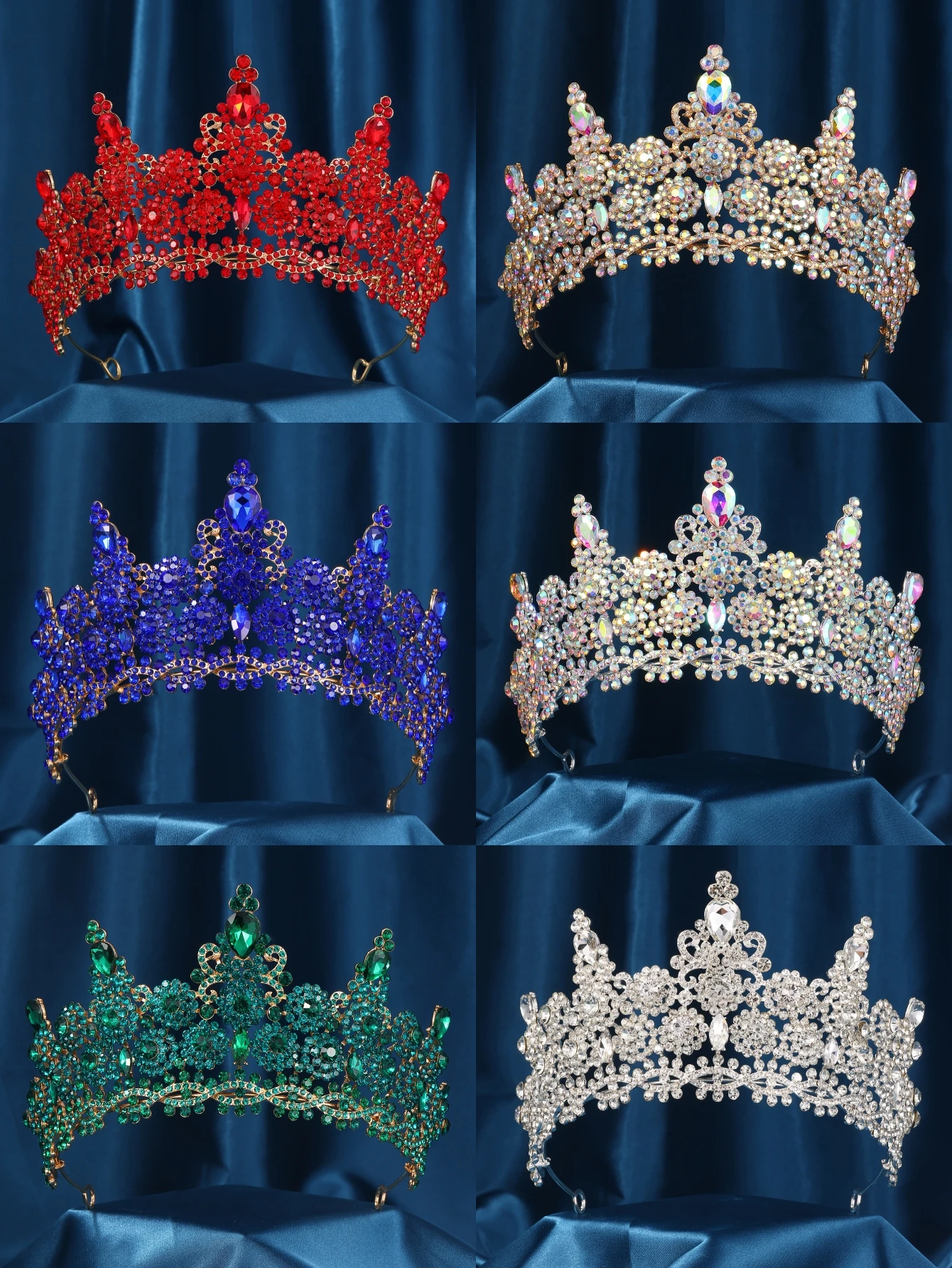 Baroque Crystal Tiaras And Crowns Rhinestone Prom Diadem Crown For ...