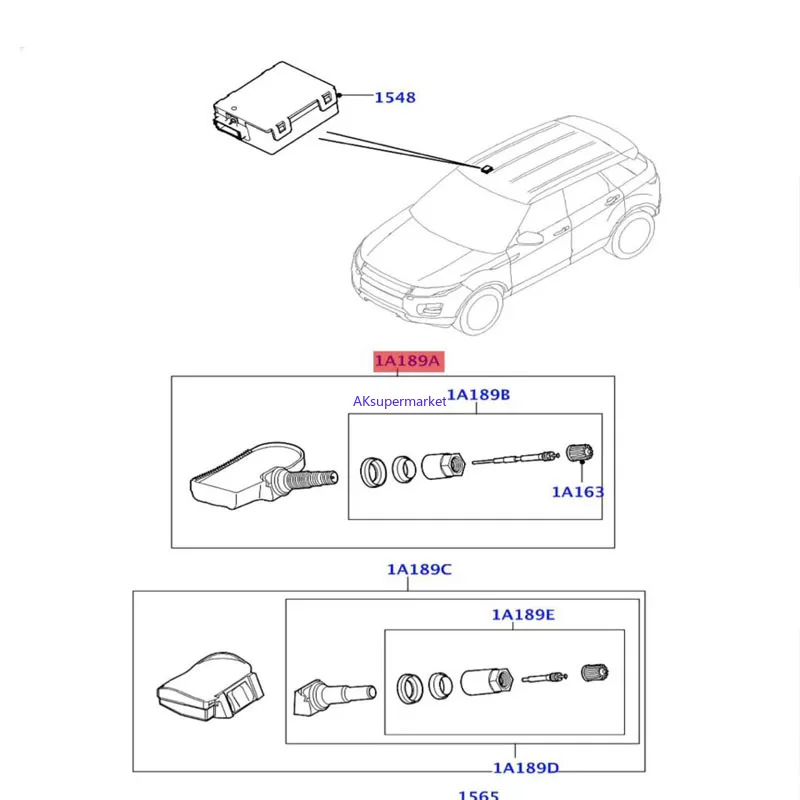 433MHZ-TPMS-4PCS-LR070840-Tire-Pressure-Sensor-for-Land-Rover-Defender ...